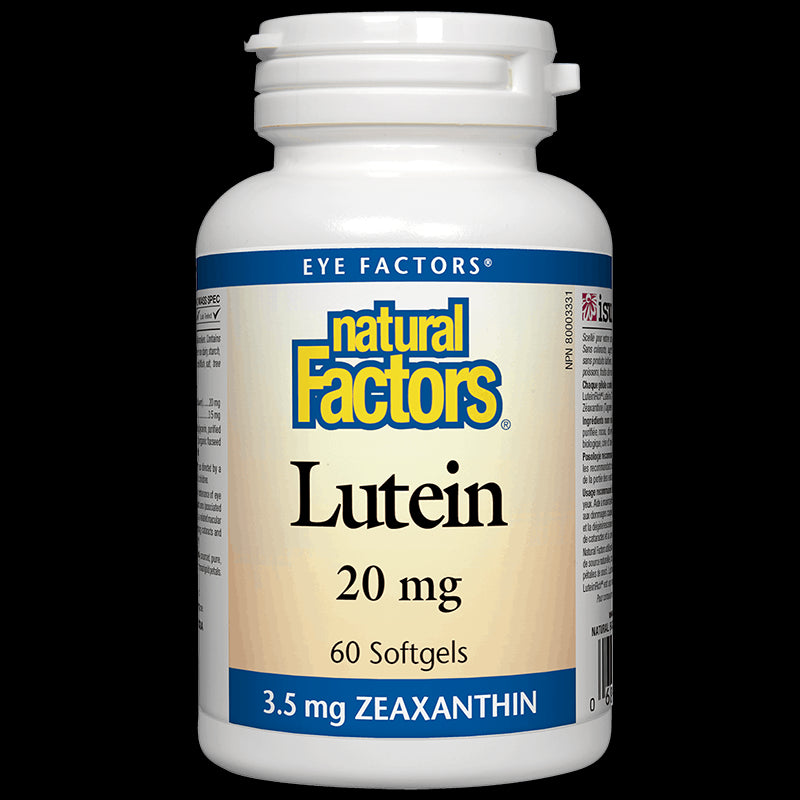 Lutein / Лутеин 20 mg х 60 капсули Natural Factors | от БъдиЗдрав.BG